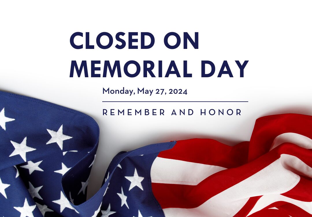 Closed for Memorial Day - Delaware County District Library